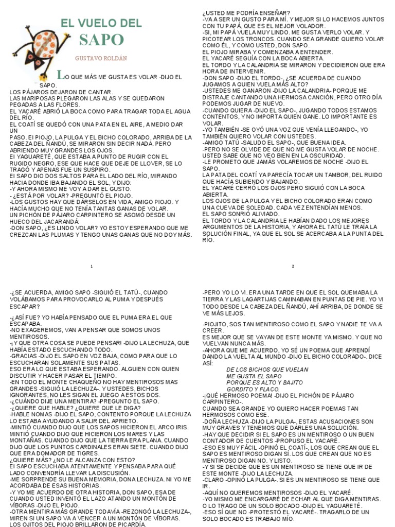 el vuelo del sapo MAYUSCULA | PDF