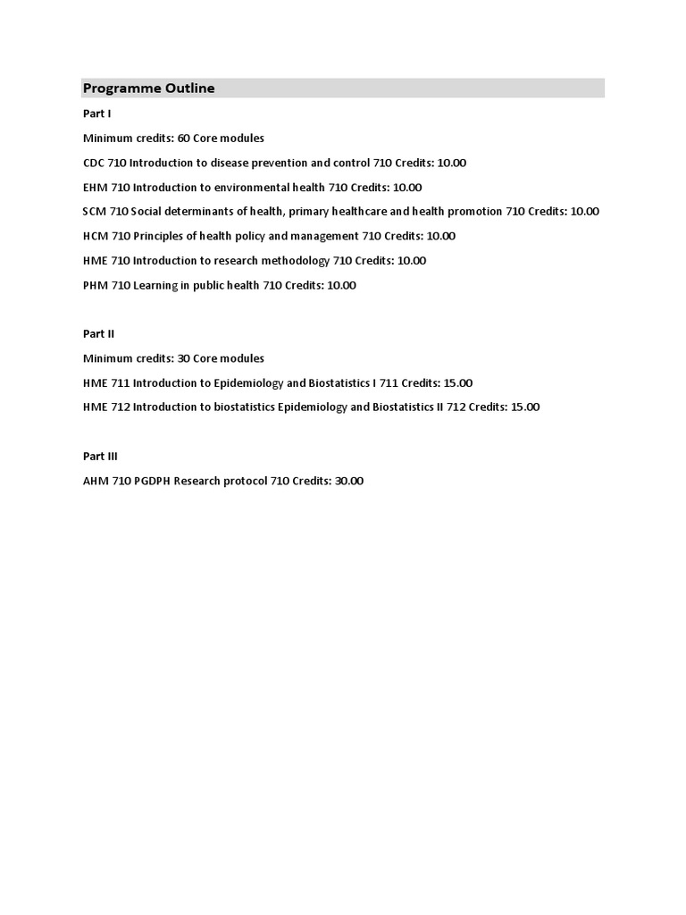 Programme Outline Text | PDF