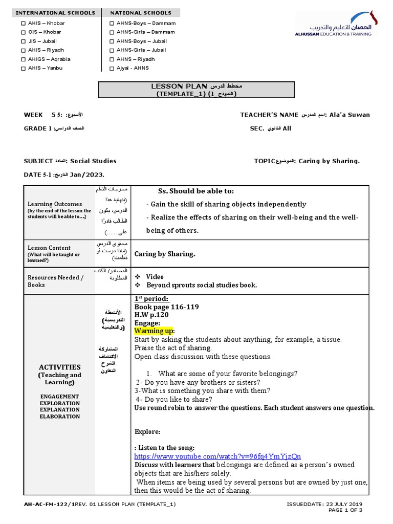Social Studies DLP Week (5) Term 2 | PDF | Teaching | Pedagogy