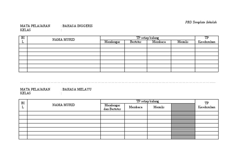 Template PBD Offline Sekolah | PDF