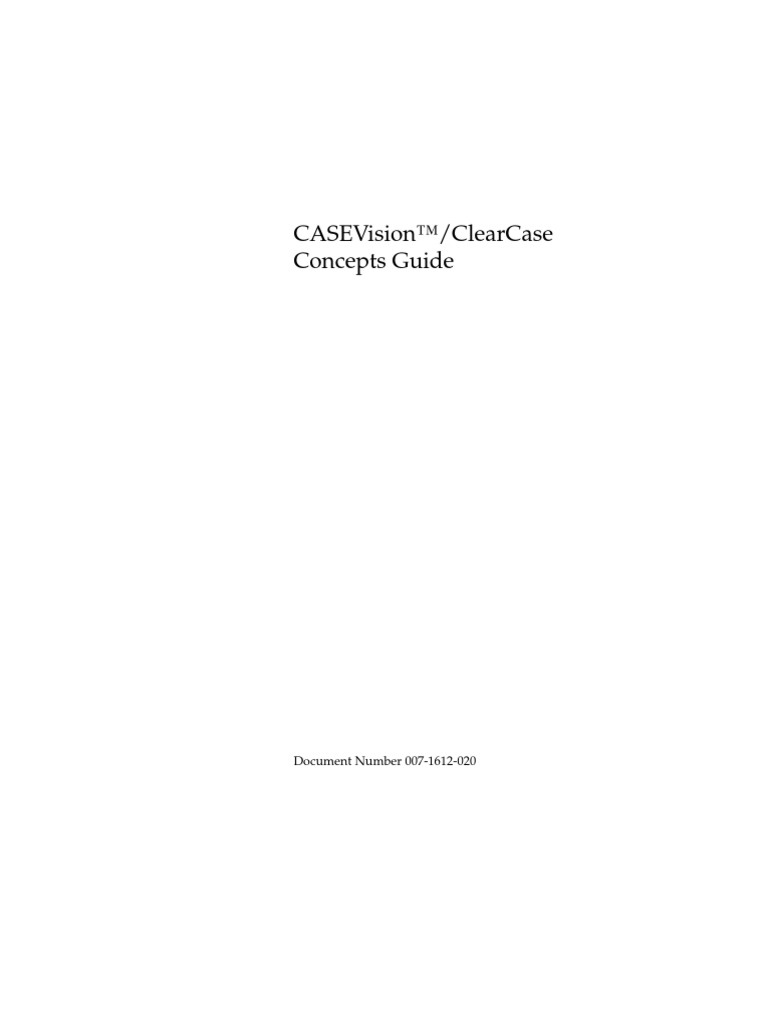 ClearCase Concepts Guide | PDF | Version Control | Computer File