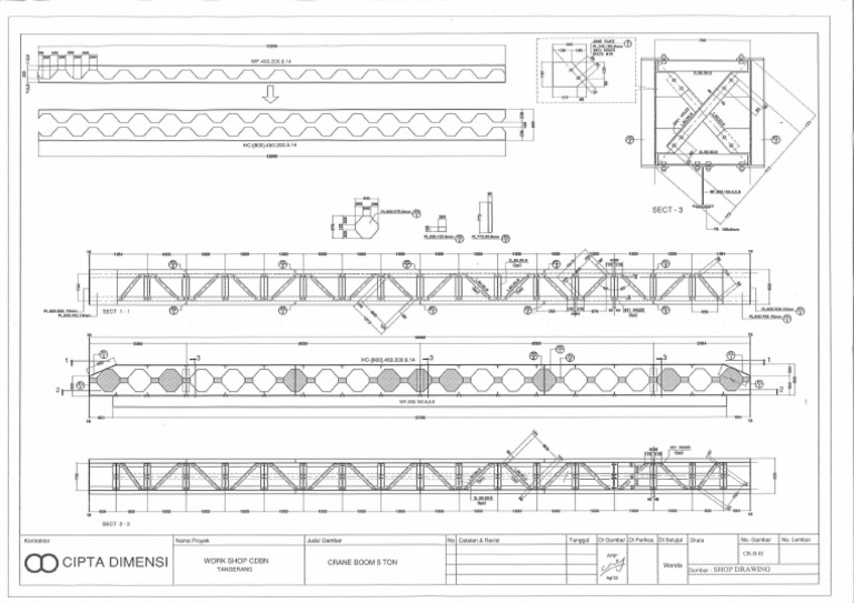 Drawing Girder Hoist Crane 5t | PDF