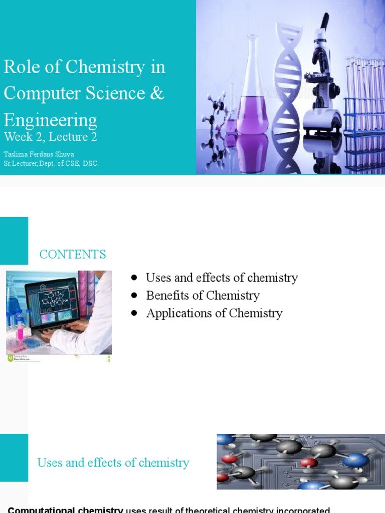 Chemistry's Role in Computer Science | PDF | Computational Chemistry ...