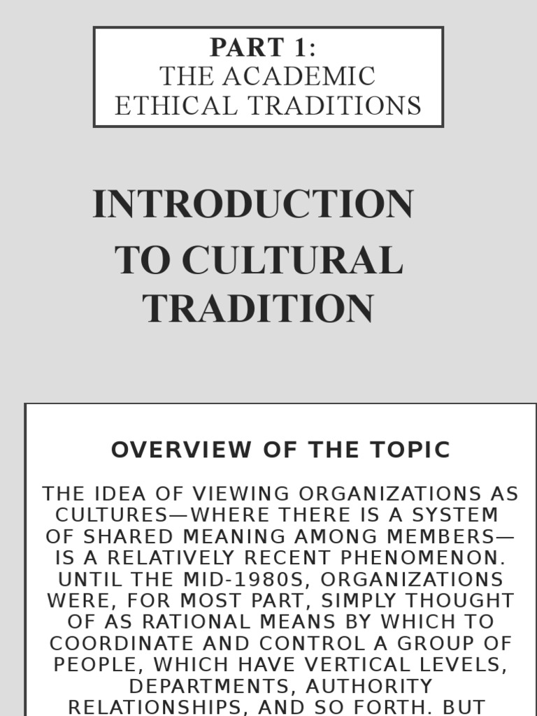 ETHICS L2 PART I THE ACADEMIC ETHICAL TRADTIONS Intro To Cultural Traditions | PDF | Plato ...