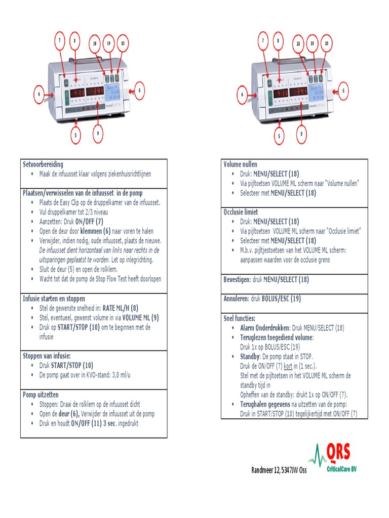 Infuuspomp, Acromed, VP7000 (Verkort A5) | PDF