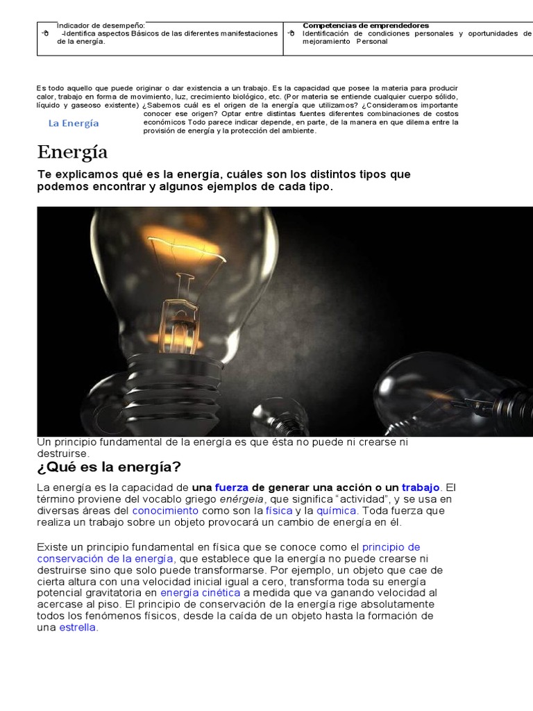 La Energia | PDF | Electricidad | Ingenieria Eléctrica