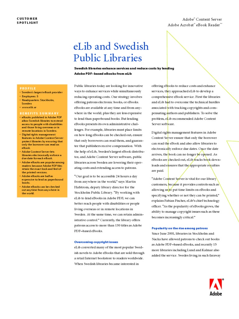 Elib Swedish Libraries | PDF | E Books | Libraries