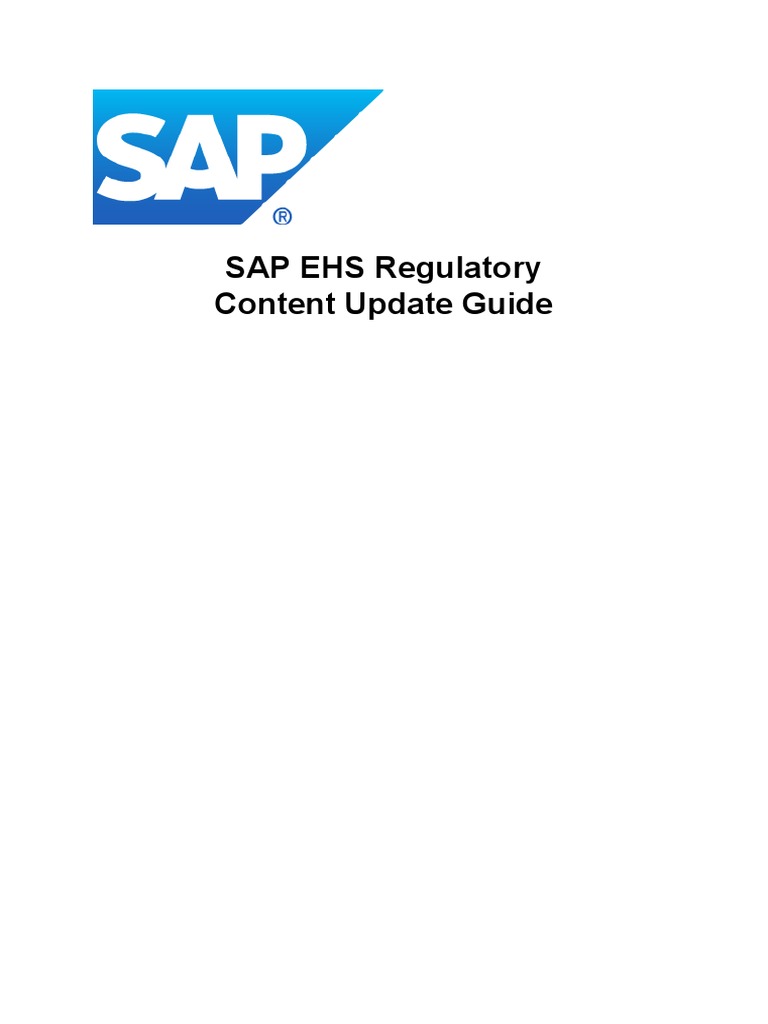 Sap Ehs Regulatory Content Update Guide Pdf Databases Information Technology