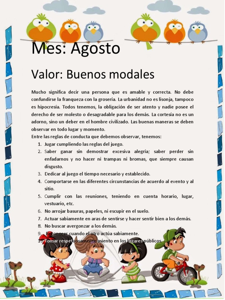 Valor de Los Buenos Modales | PDF