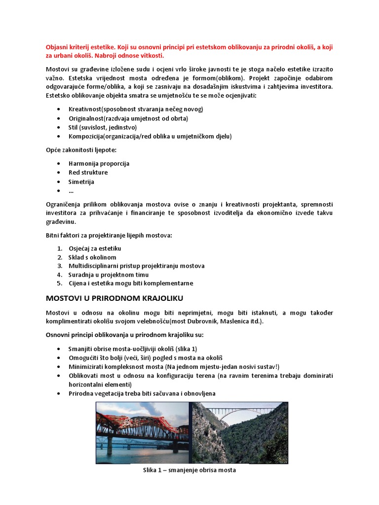 Mostovi 2. Kolokvij | PDF