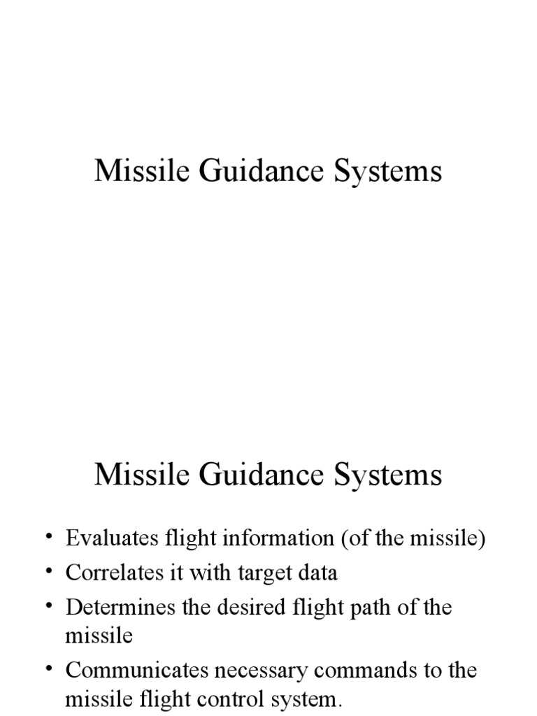 Missile Guidance | PDF | Missile | Inertial Navigation System