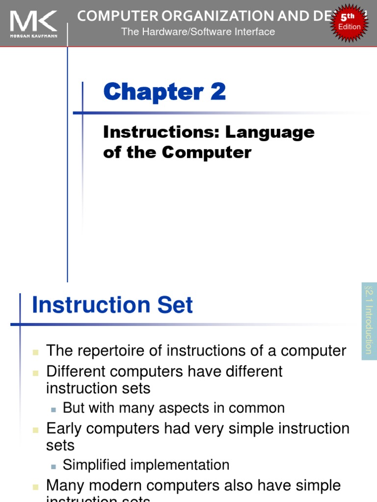 Chapter 2 Instructions Language of The Computer | PDF | String (Computer Science) | Computer Data