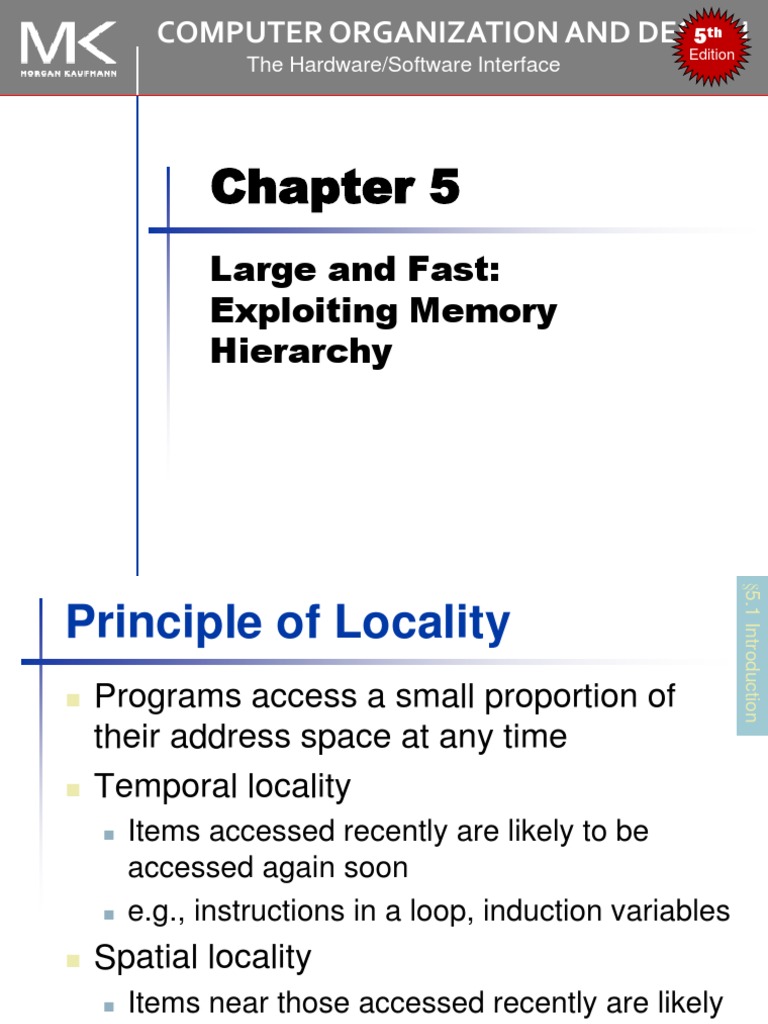 Chapter 5 Large and Fast Exploiting Memory Hierarchy | PDF | Cpu Cache | Random Access Memory