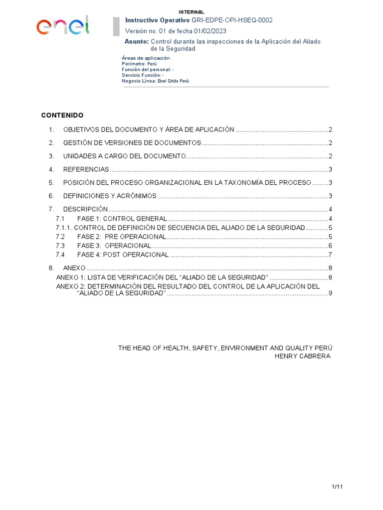 GRI-EDPE-OPI-HSEQ-0002 Control Durante Las Inspecciones de La ...