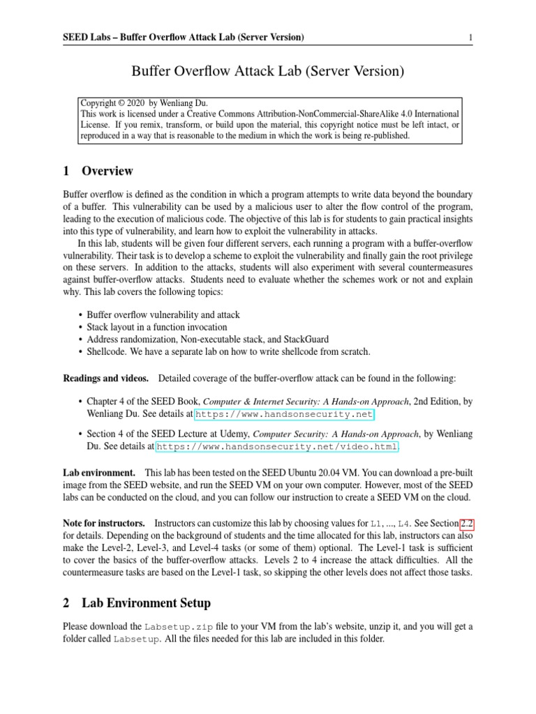 Buffer Overflow Server | PDF | Software | Computing