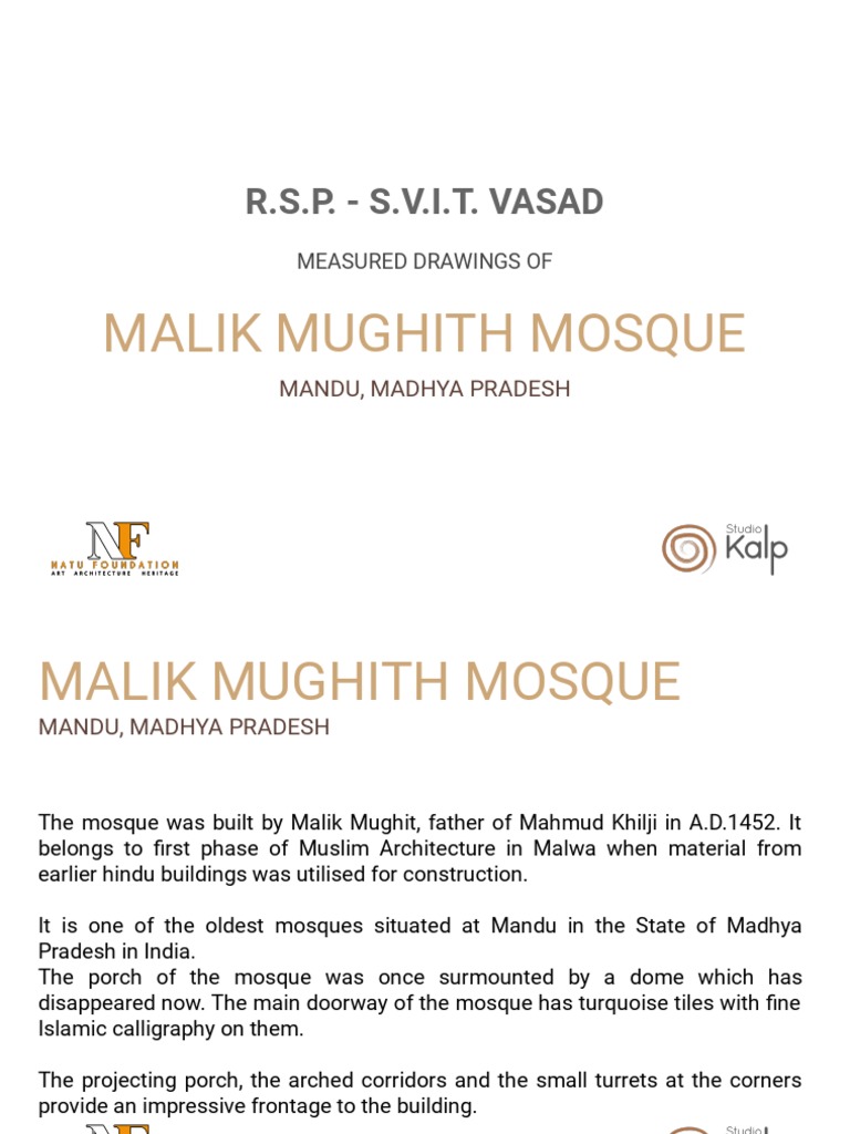 Malik Mughith Mosque RSP | PDF | Mosque