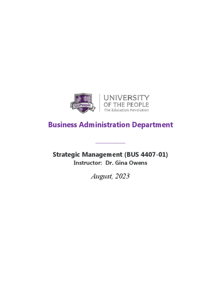 BUS 4407 - Written Assignment Unit 7 | PDF | Disruptive Innovation ...