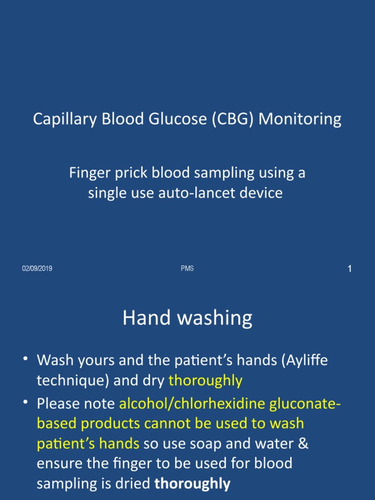 Capillary Blood Glucose Monitoring Dental | Download Free PDF | Medical ...