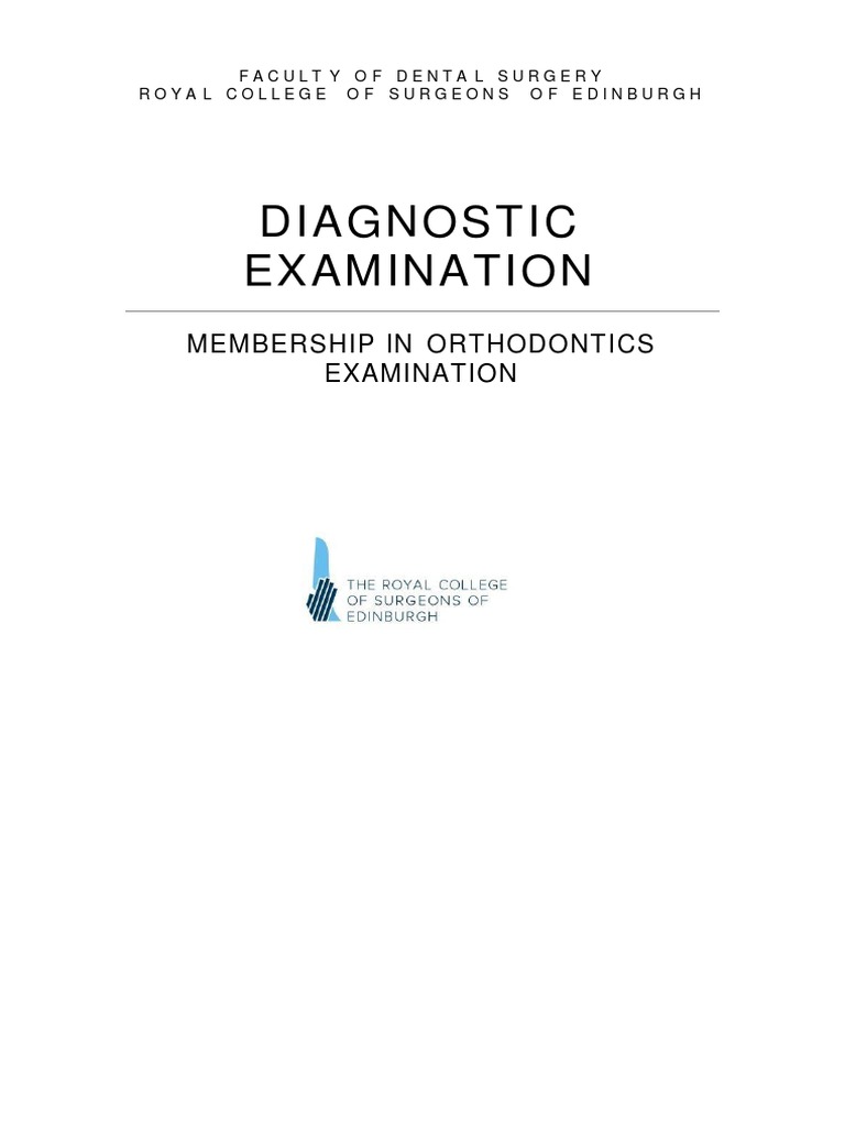 Diagnostic Examination_ Morth | PDF | Orthodontics | Dentistry Branches