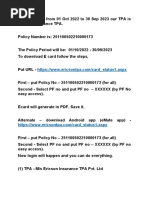 Ericson Insurance TPA Pvt. LTD | PDF | Insurance | Hospital