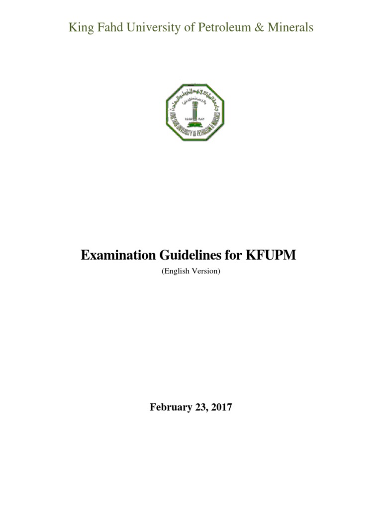 Examination Guidelines at KFUPM-Feb2017 | PDF | Instant Messaging ...