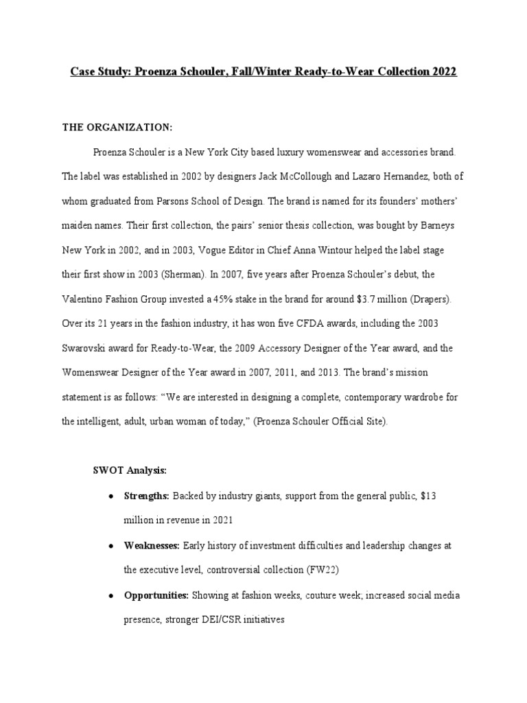 Case Study - Midterm Paper | PDF | Fashion | Clothing