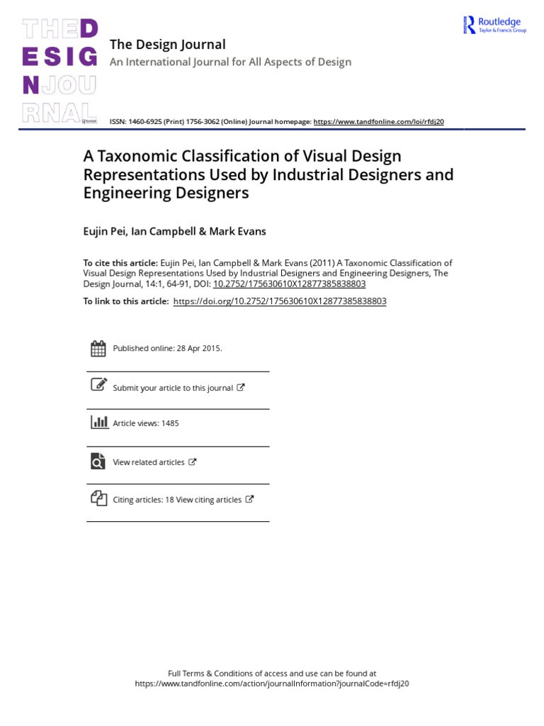 A Taxonomic Classification of Visual Design Representations Used by ...