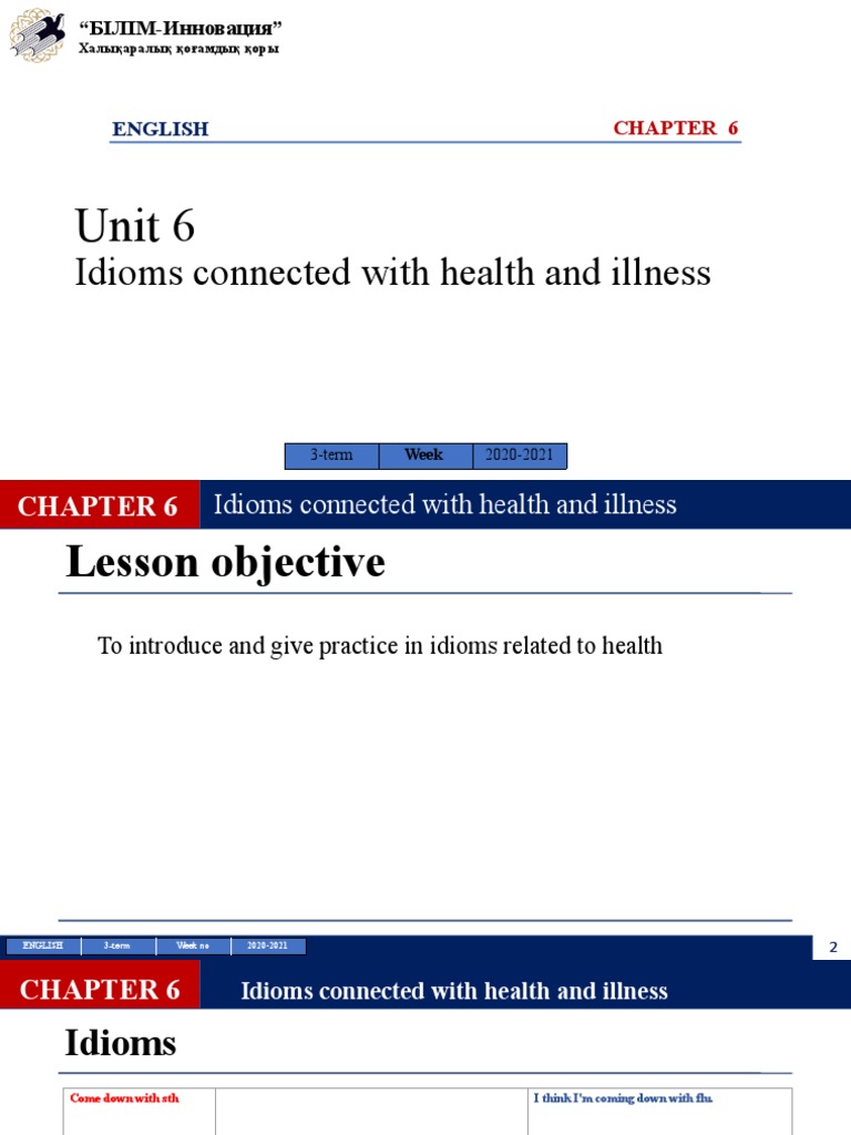 Health-Related Idioms Explained | PDF