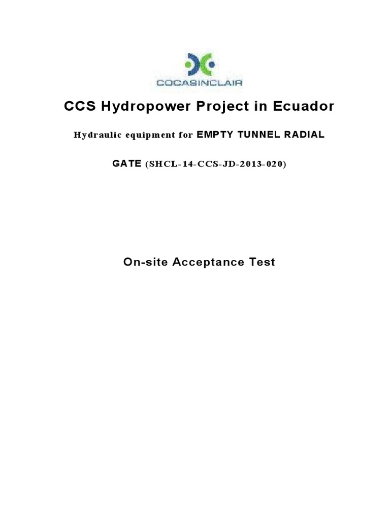 On-Site Acceptance Test Program | PDF | Valve | Electrical Wiring