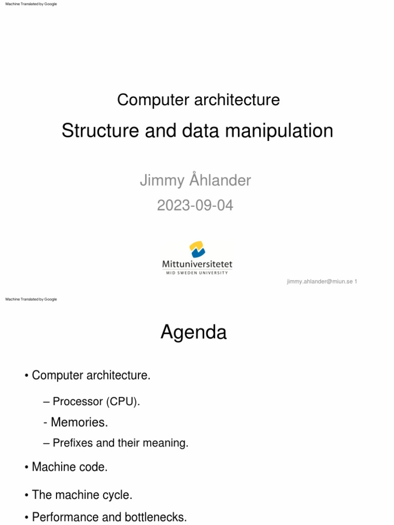 Dt027g Datorarkitektur English Download Free Pdf Computer Data