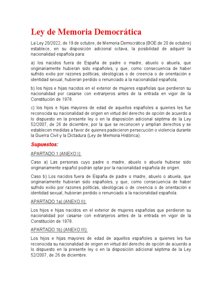 Resumen Proceso para LMD | PDF | Certificado de nacimiento | España