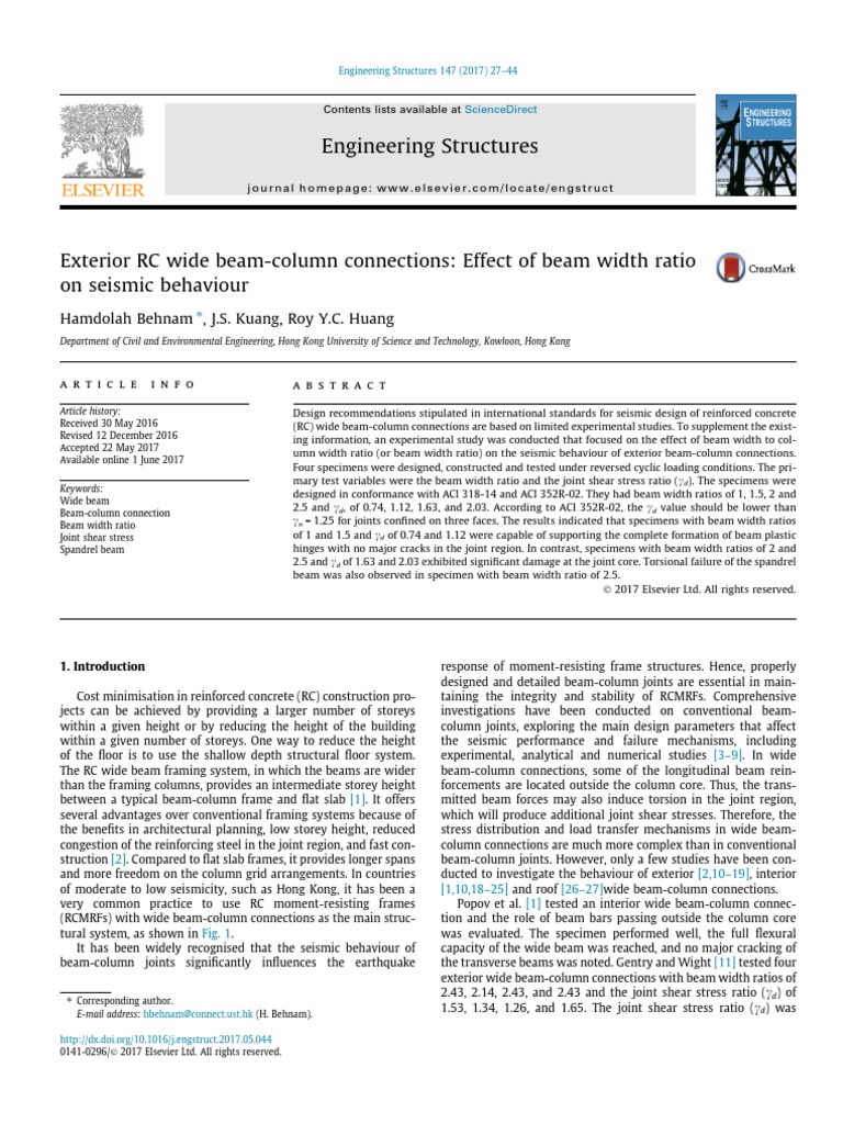 1 s2.0 S0141029617317509 Main | PDF | Beam (Structure) | Column
