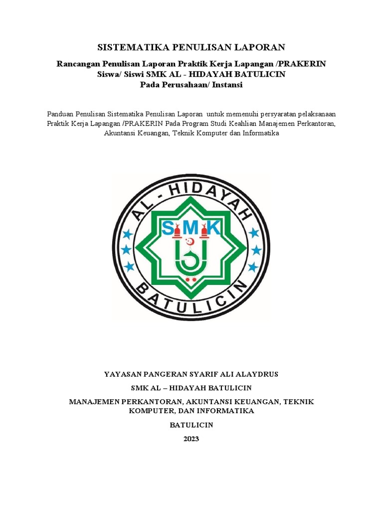 Sistematika Penulisan Laporan Prakerin | PDF
