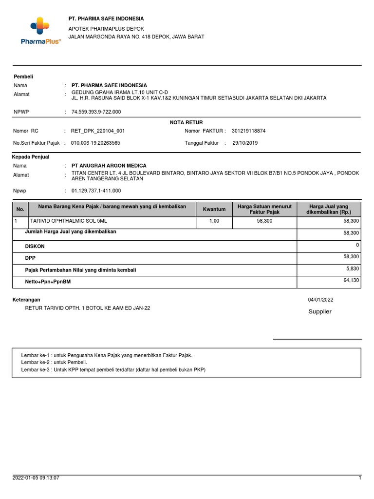 Aam-Ret DPK 220104 001 | PDF