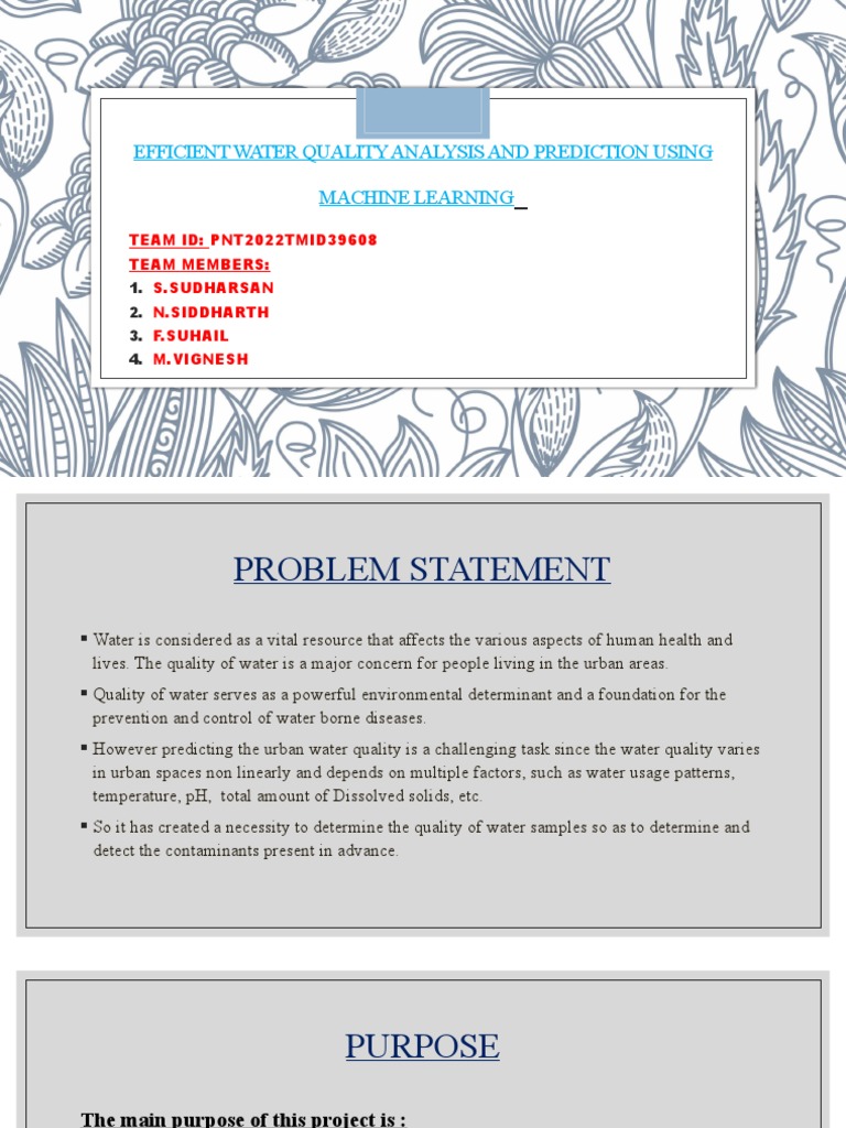 Efficient Water Quality Analysis and Prediction | PDF | Water Quality | Machine Learning