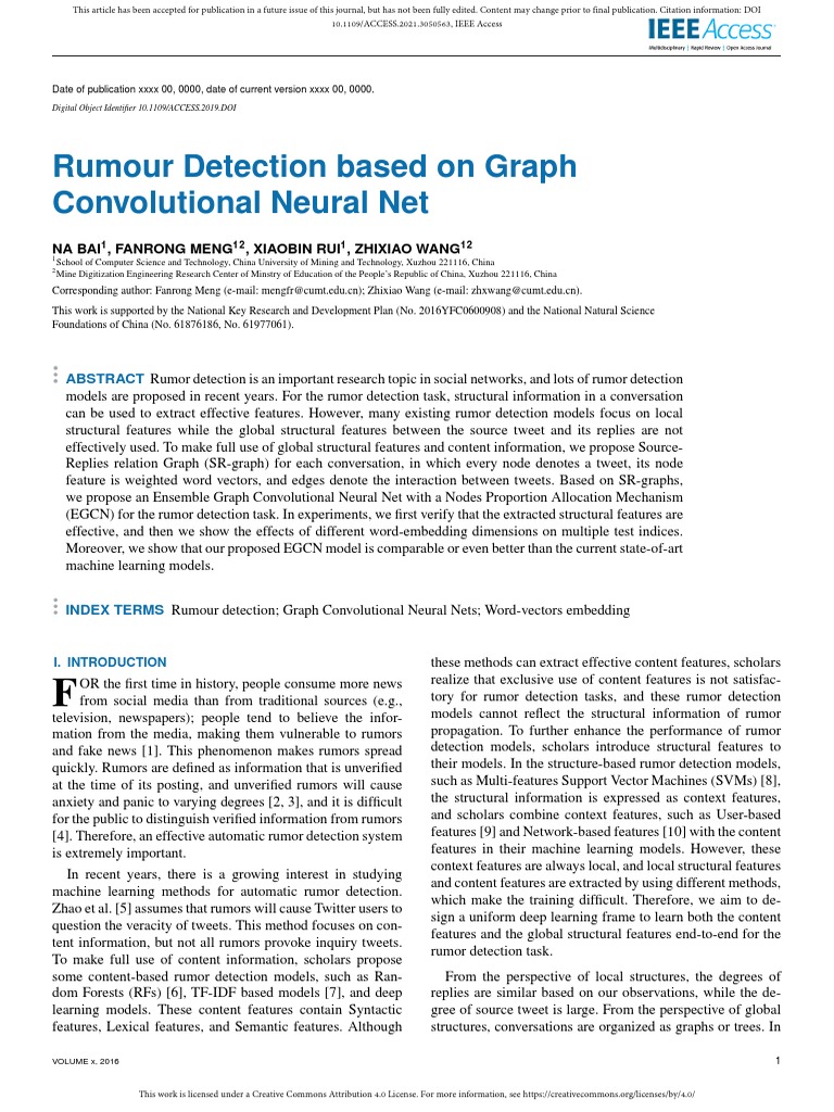 Rumour Detection Based On Graph Convolutional Neuron Pdf Artificial Neural Network Deep 5953