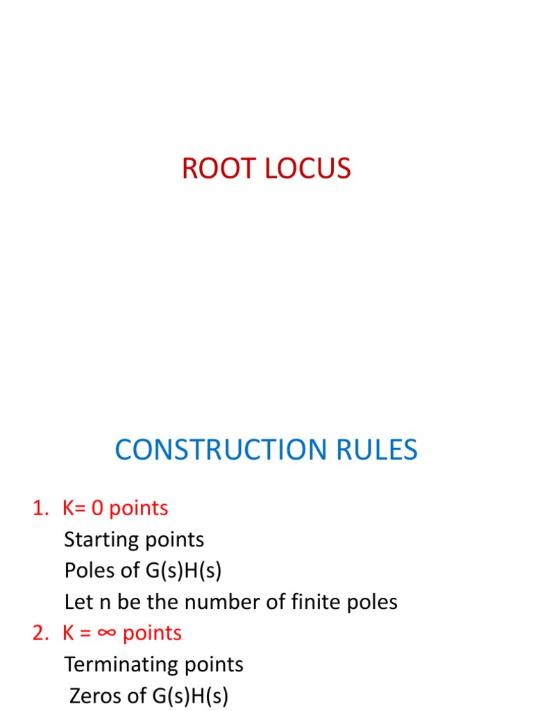 Root Locus | PDF | Complex Number | Zero Of A Function