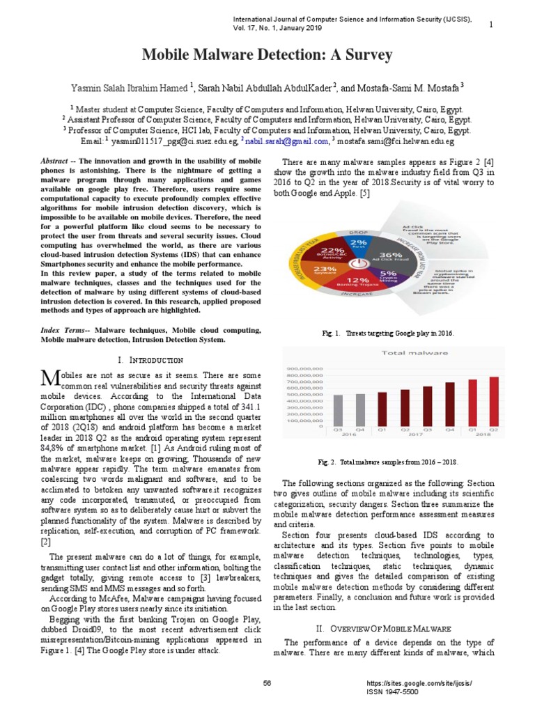 Mobile Malware Detection A Survey | PDF | Malware | Antivirus Software Mobile Malware Detection A Survey | PDF | Malware | Antivirus Software