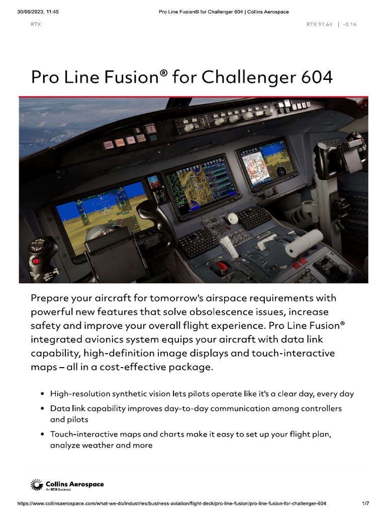 Pro Line Fusion® for Challenger 604 | PDF