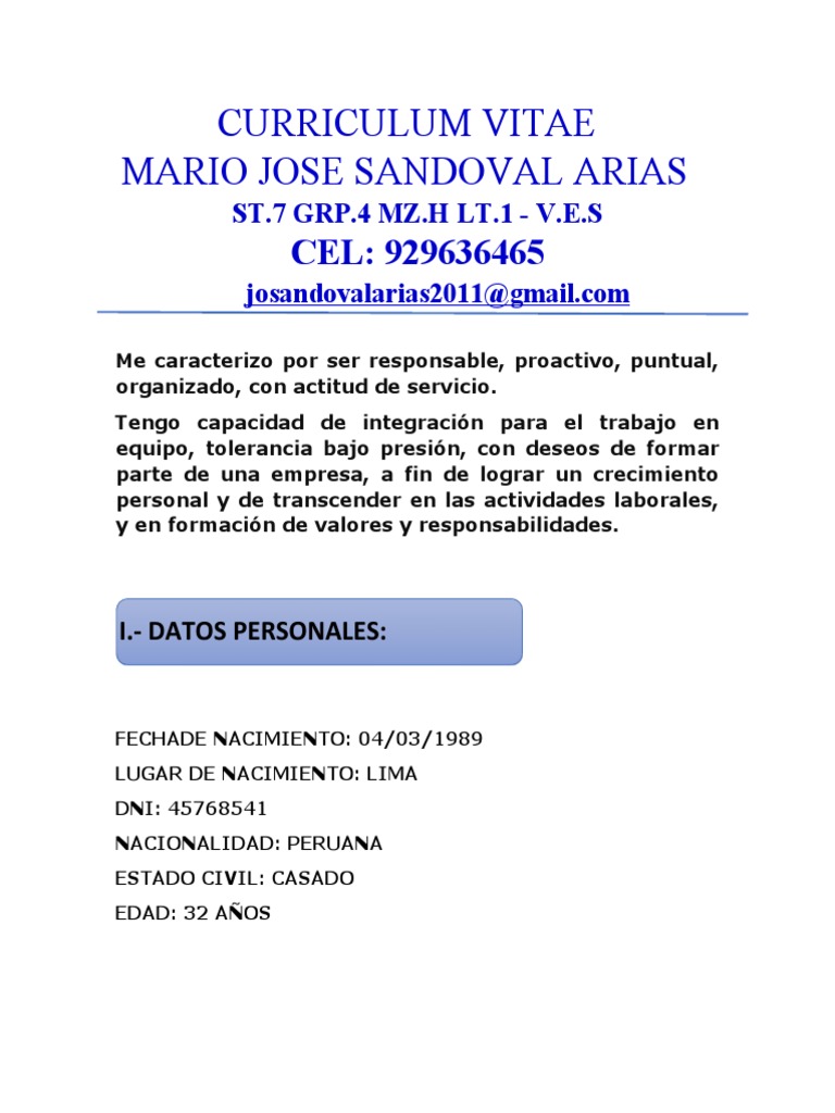 CV - Jose | PDF