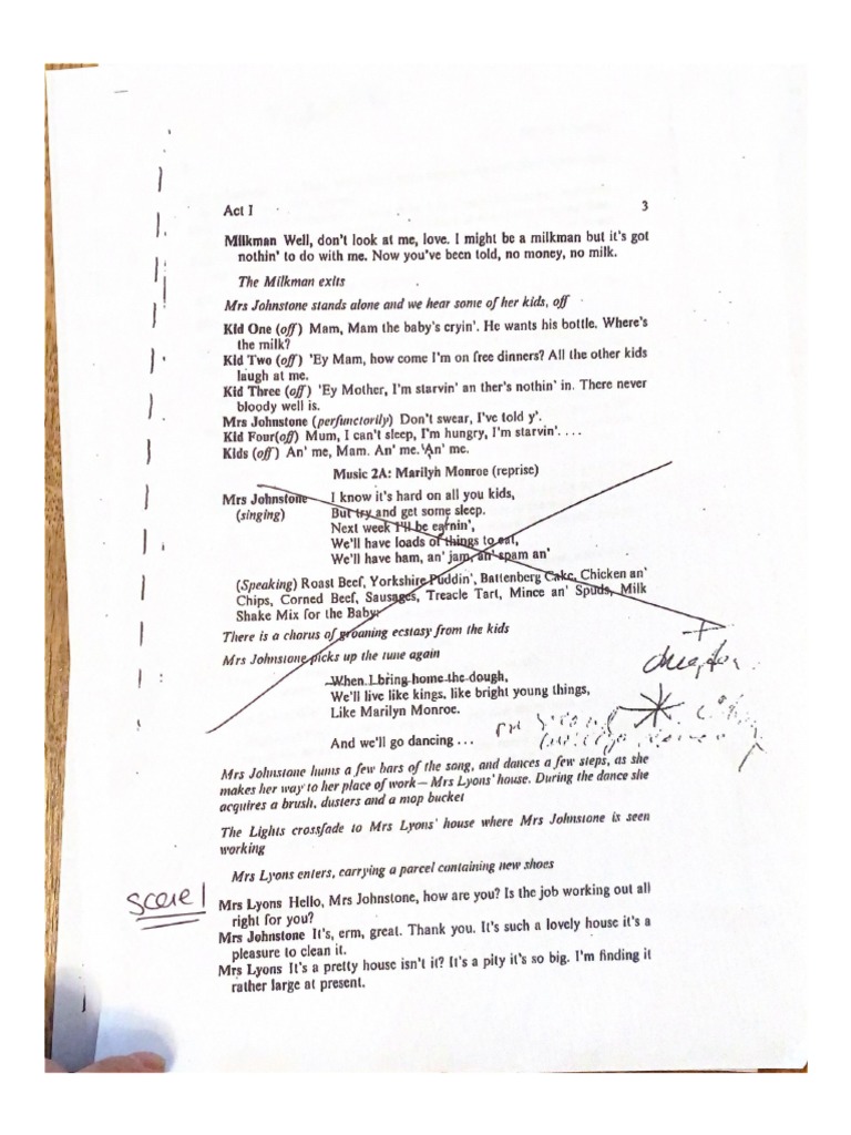 Blood Brothers Scenes | PDF