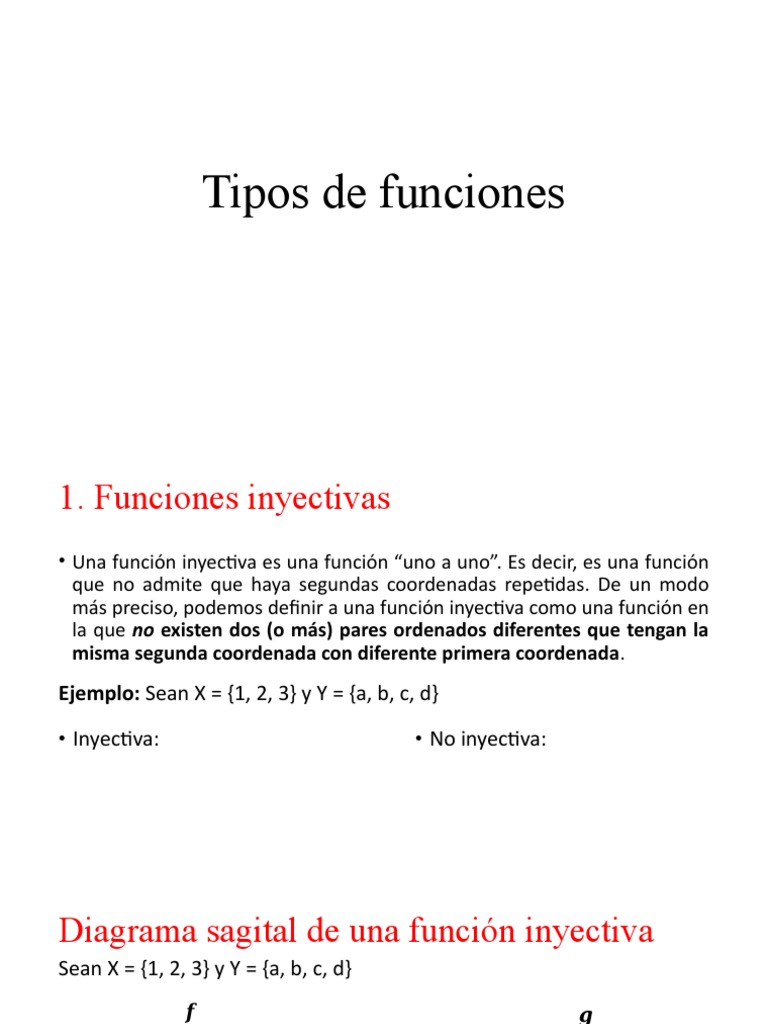 Tipos de Función | PDF | Función (Matemáticas) | Relaciones matematicas