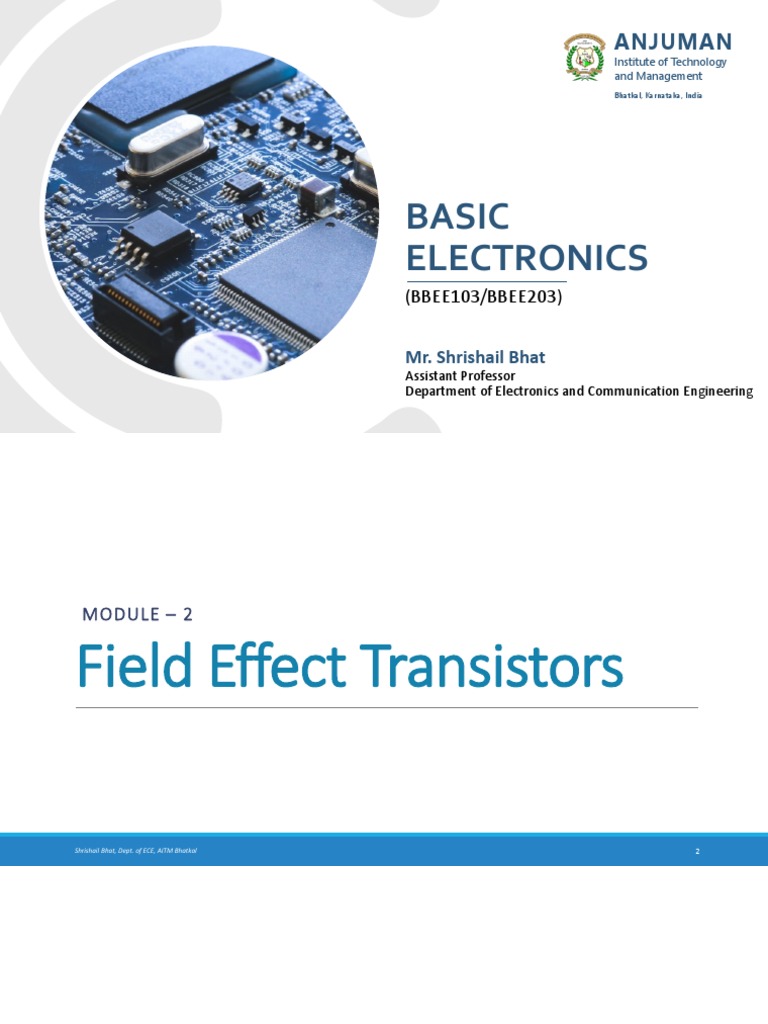 FETs in Basic Electronics Syllabus | PDF | Field Effect Transistor | Mosfet