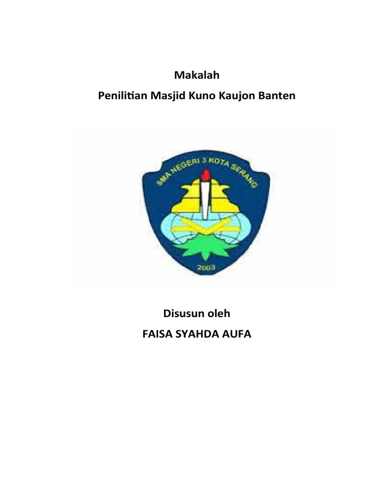 Makalah Penilitian Masjid Kuno Kaujon FAISA SYAHDA AUFA | PDF