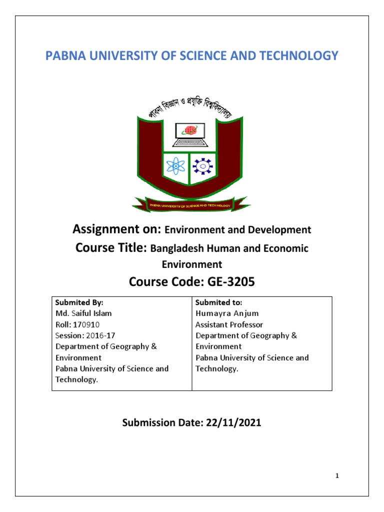 Assignment Cover Page | PDF