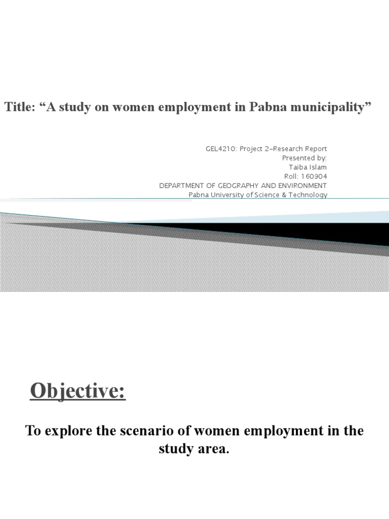 Women Employment in Pabna | PDF