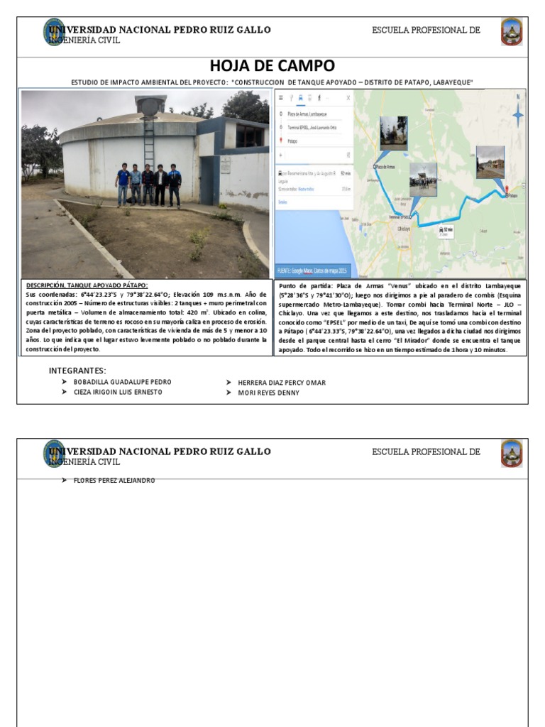 Hoja de Campo Final | PDF | Hormigón