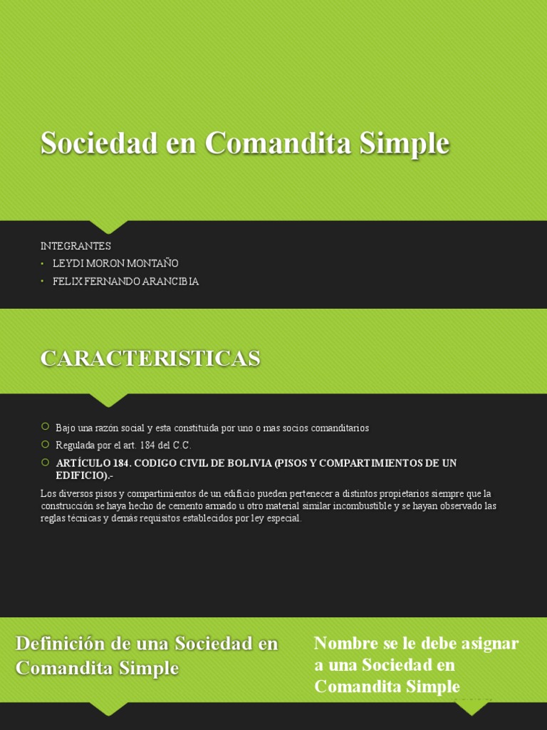 Sociedad en Comandita Simple | PDF