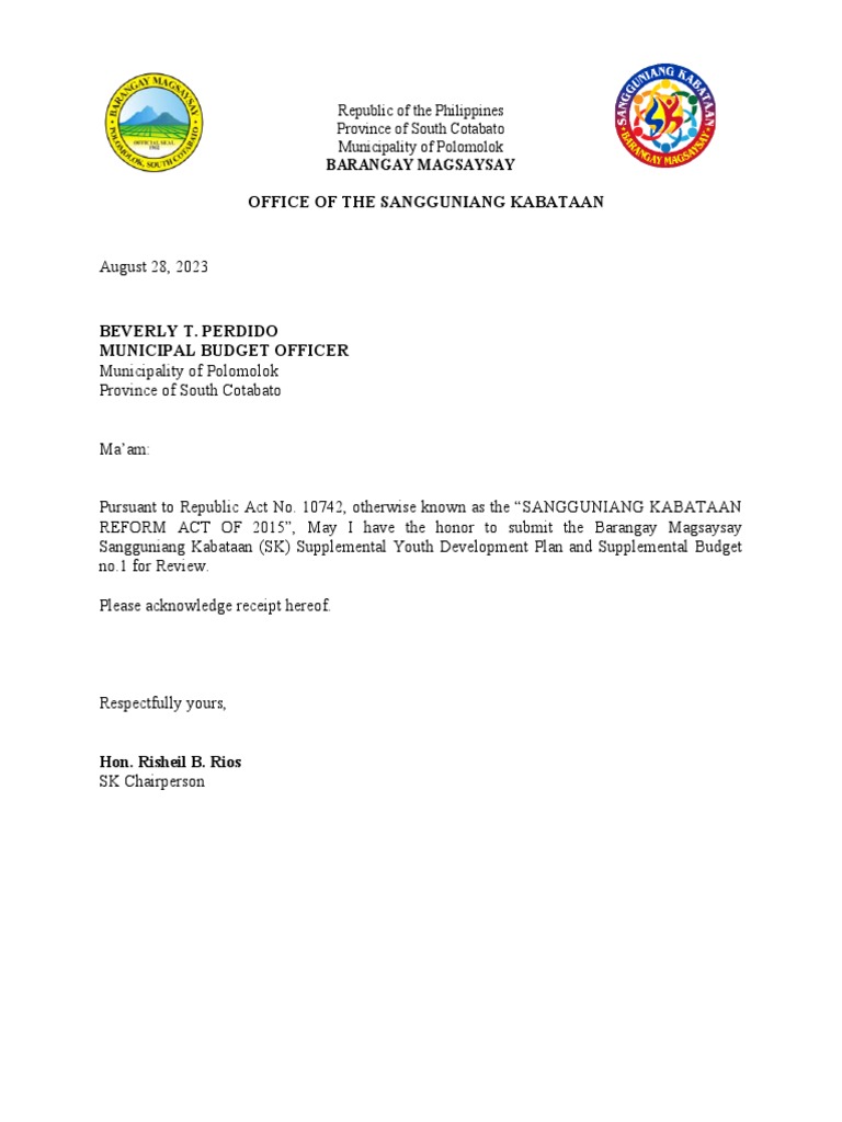 Acknowledgement Letter | PDF