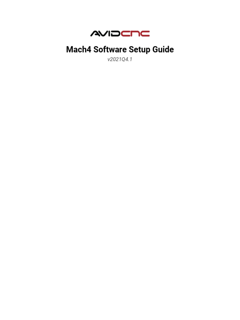 Mach4 CNC Software Setup Guide | PDF | Installation (Computer Programs ...